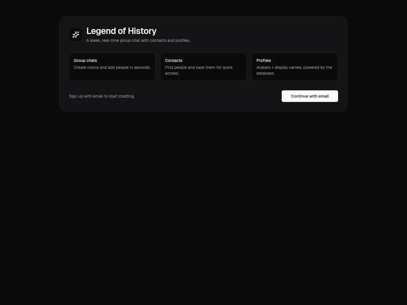 Legend of History Chat