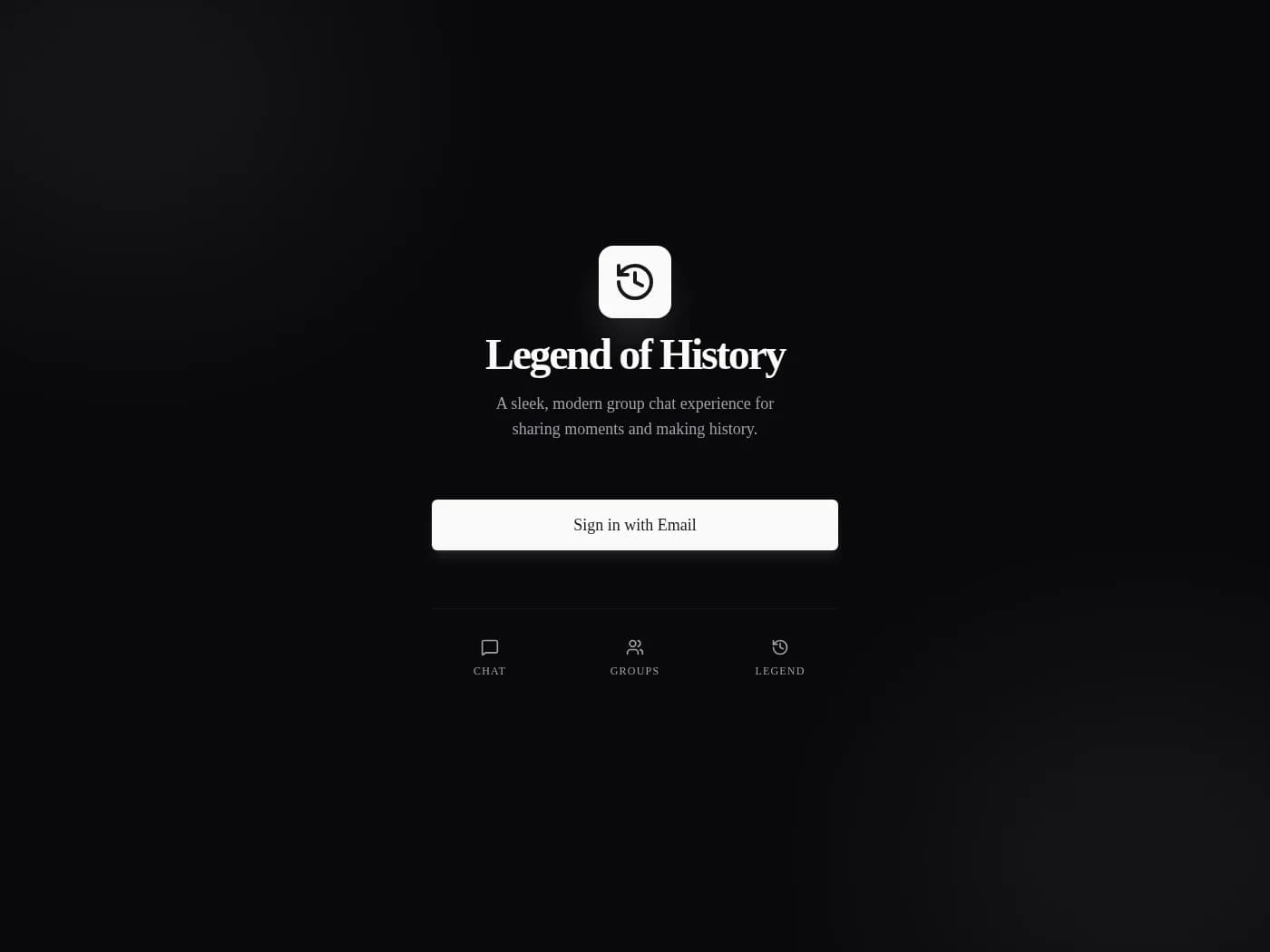 Legend of History Chat