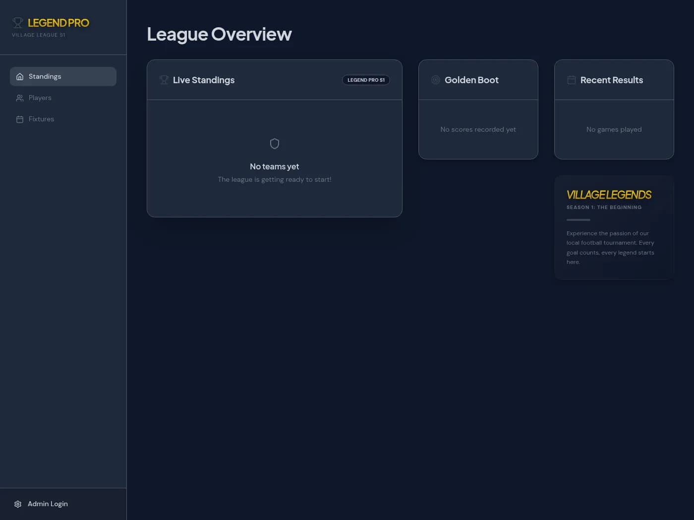 Legend Pro League Manager