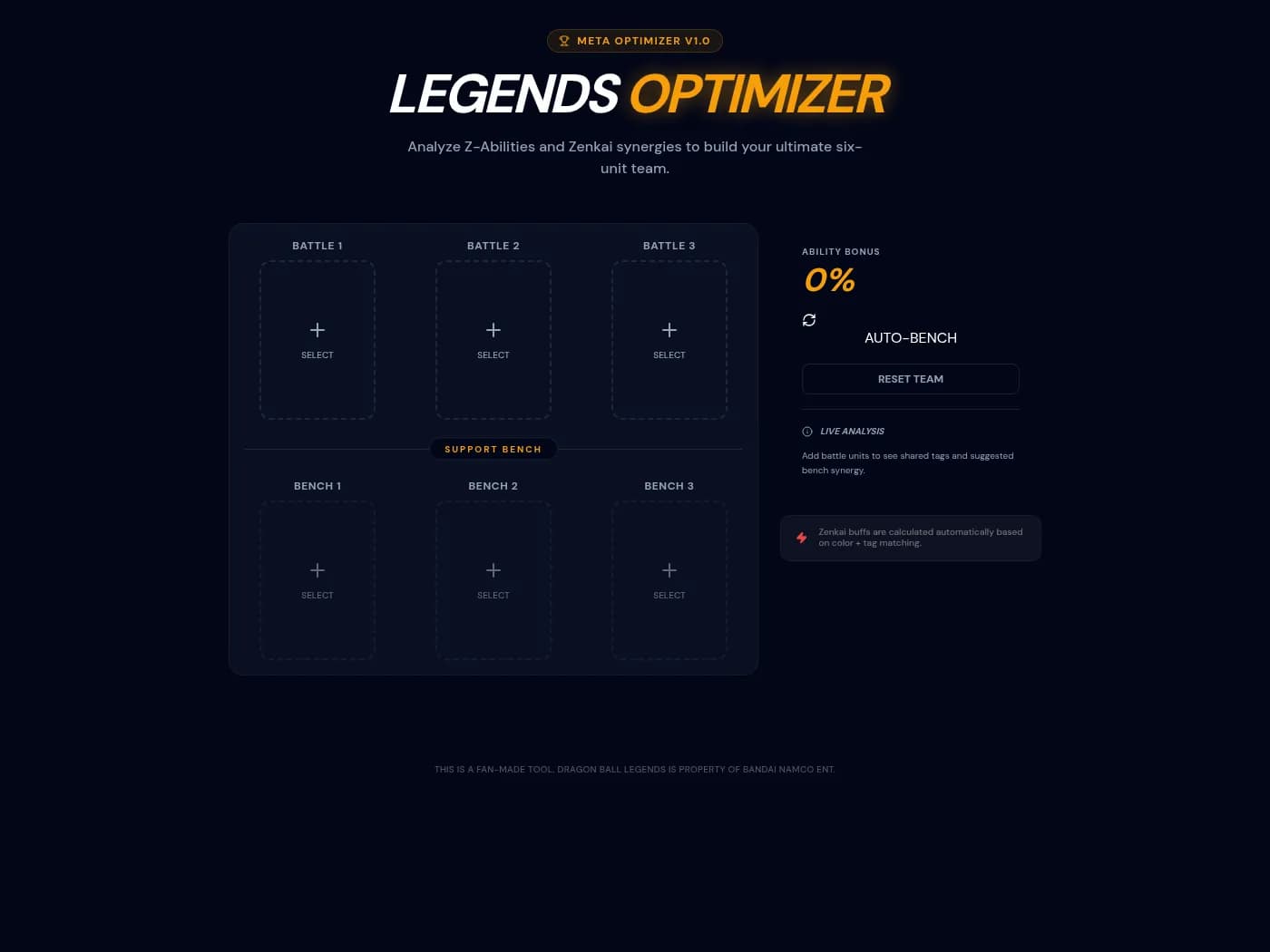 Legends Team Optimizer