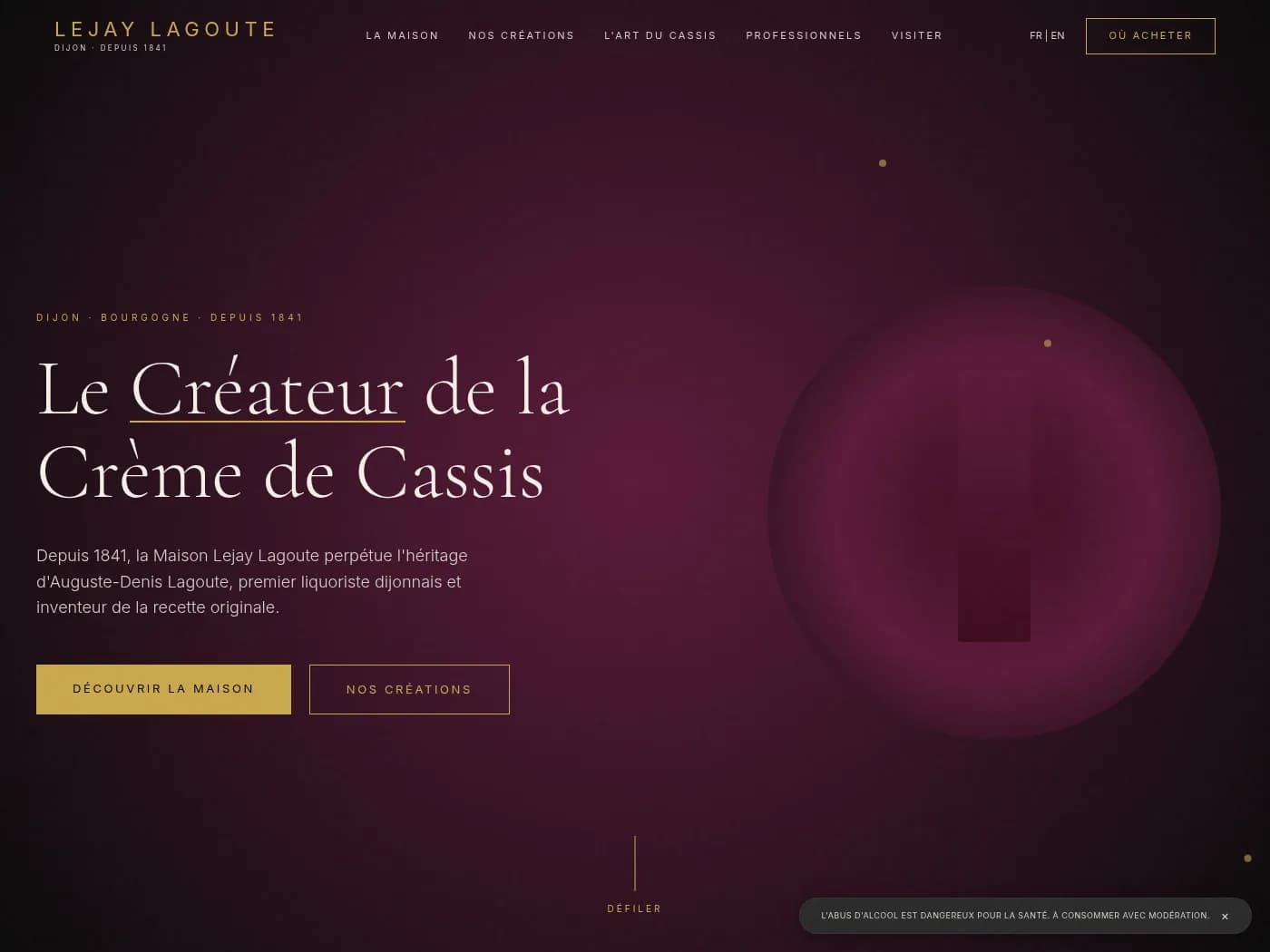 Maison Lejay Prestige Page