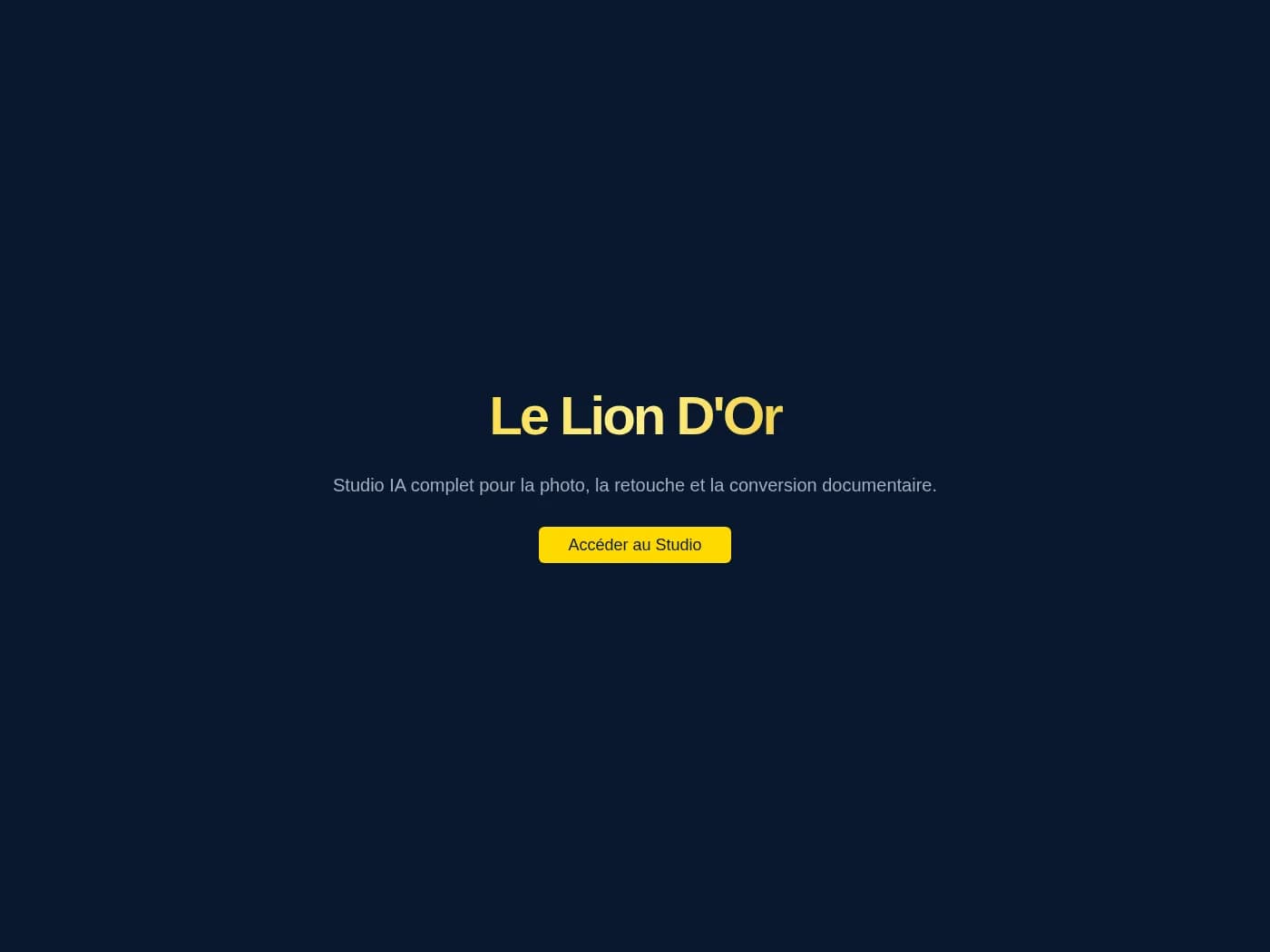 Le Lion D'Or AI Studio