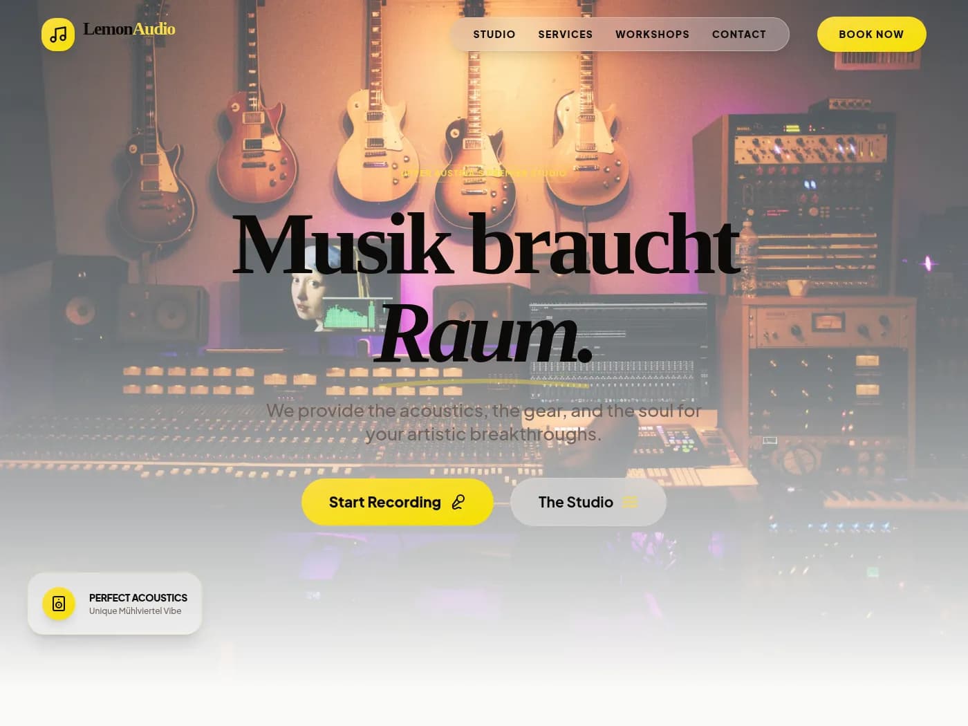 LemonAudio Studio Website
