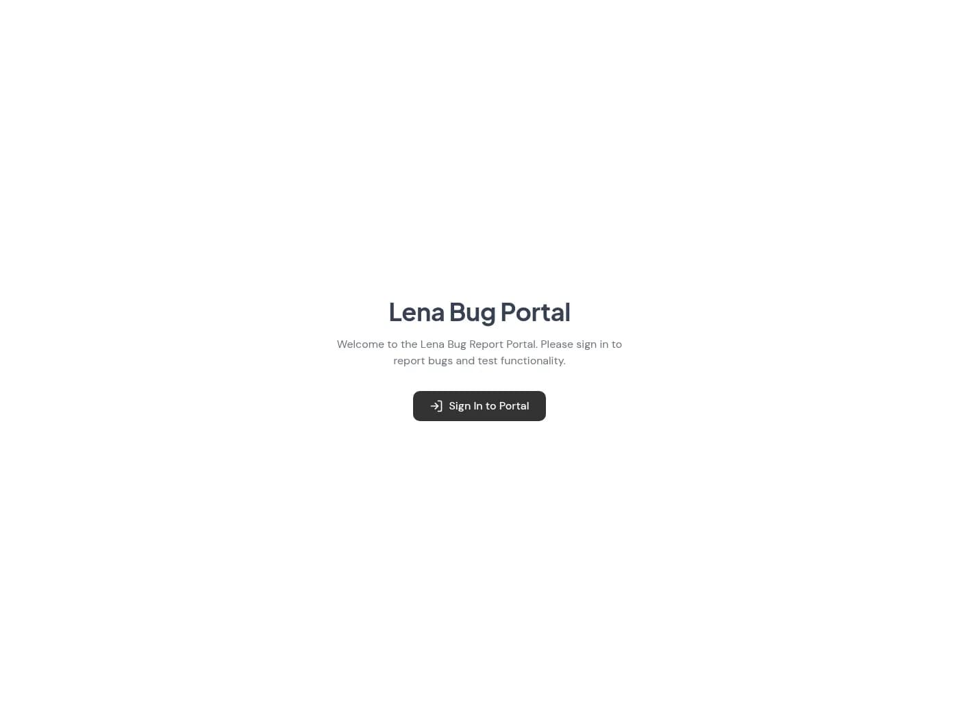 Lena Bug Report Portal