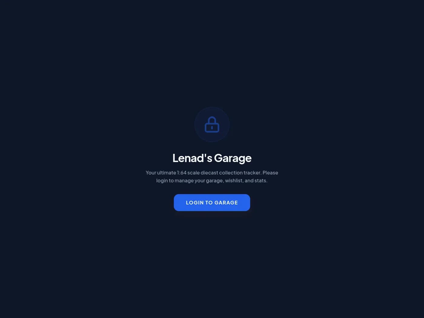 Lenad's Garage Diecast Tracker