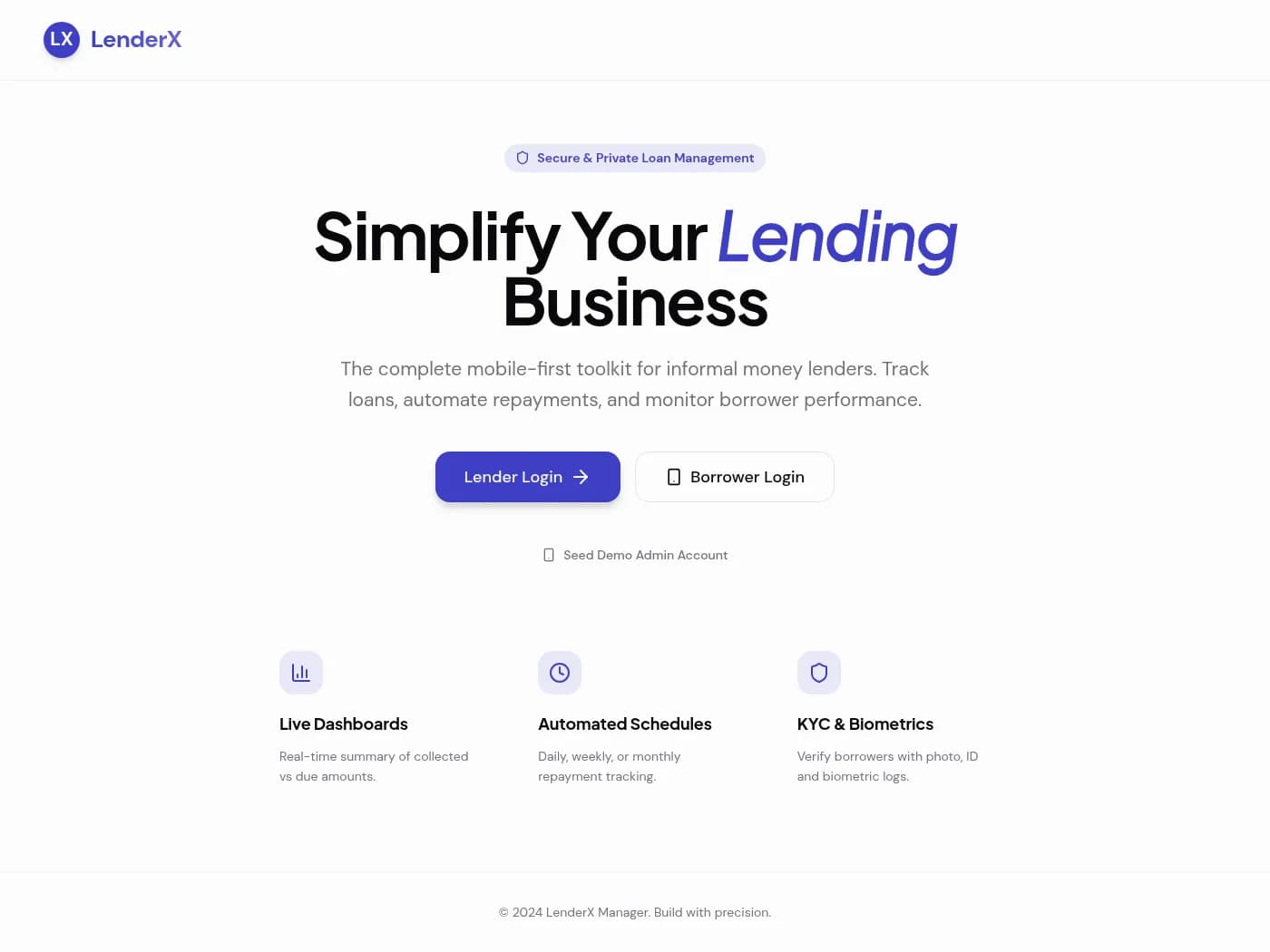 LenderX Loan Manager