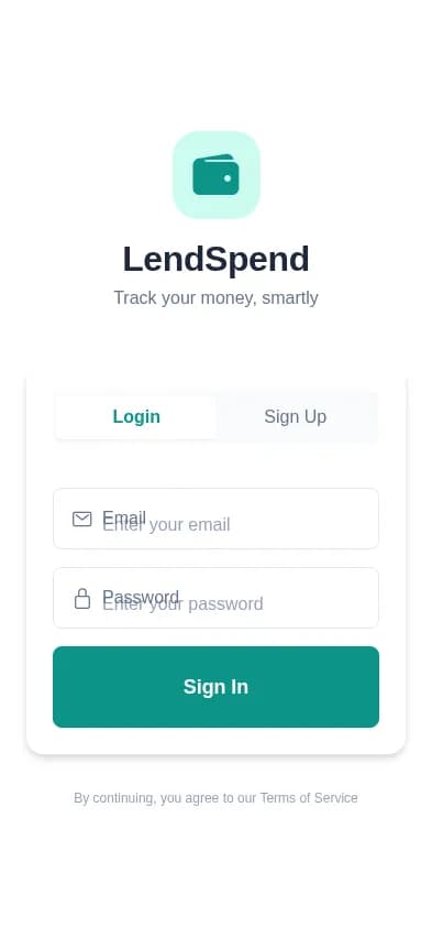 LendSpend Tracker