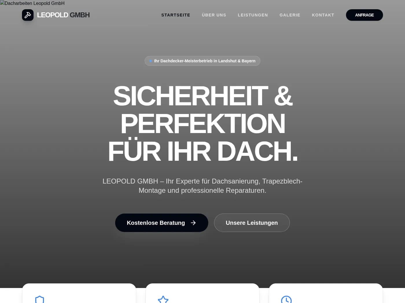 Leopold Roofing Website