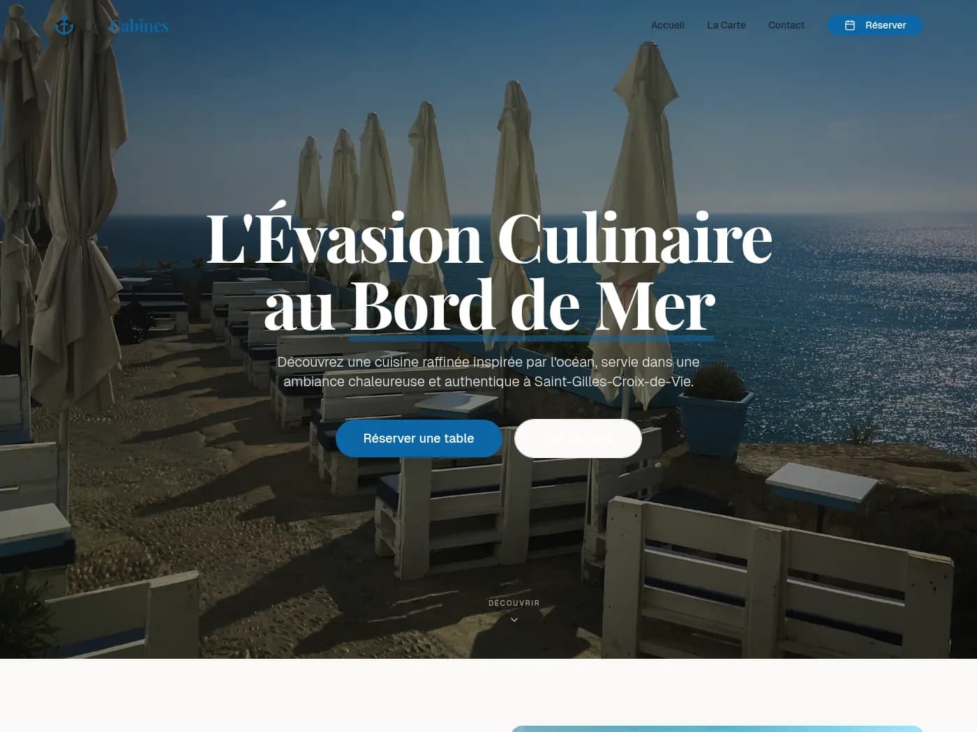Les Cabines Web Suite