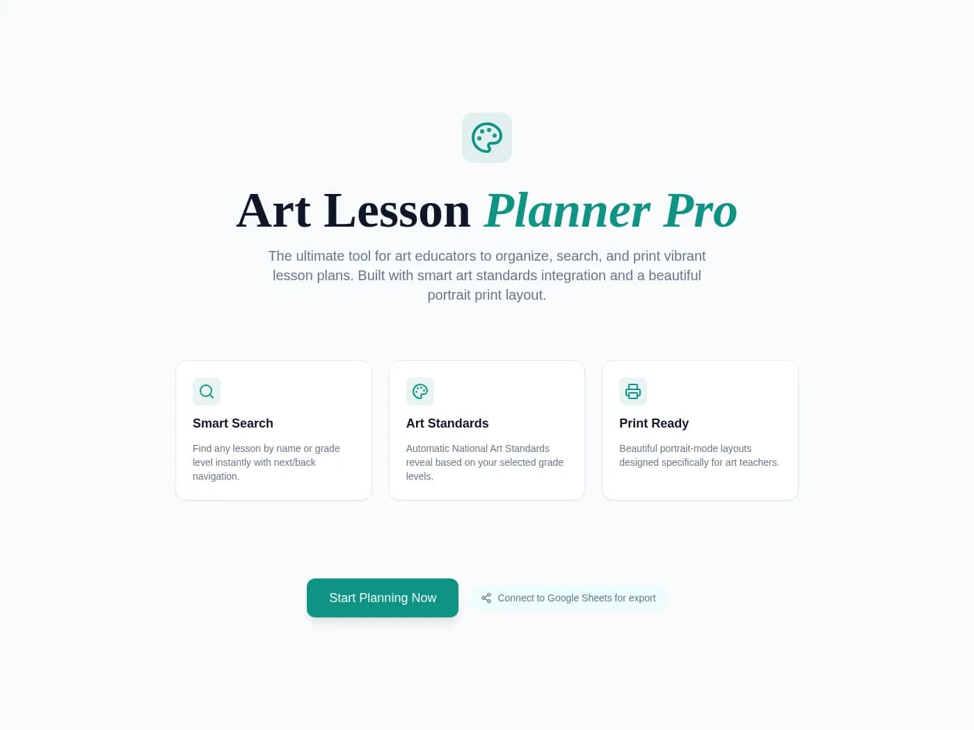 Art Lesson Planner Pro