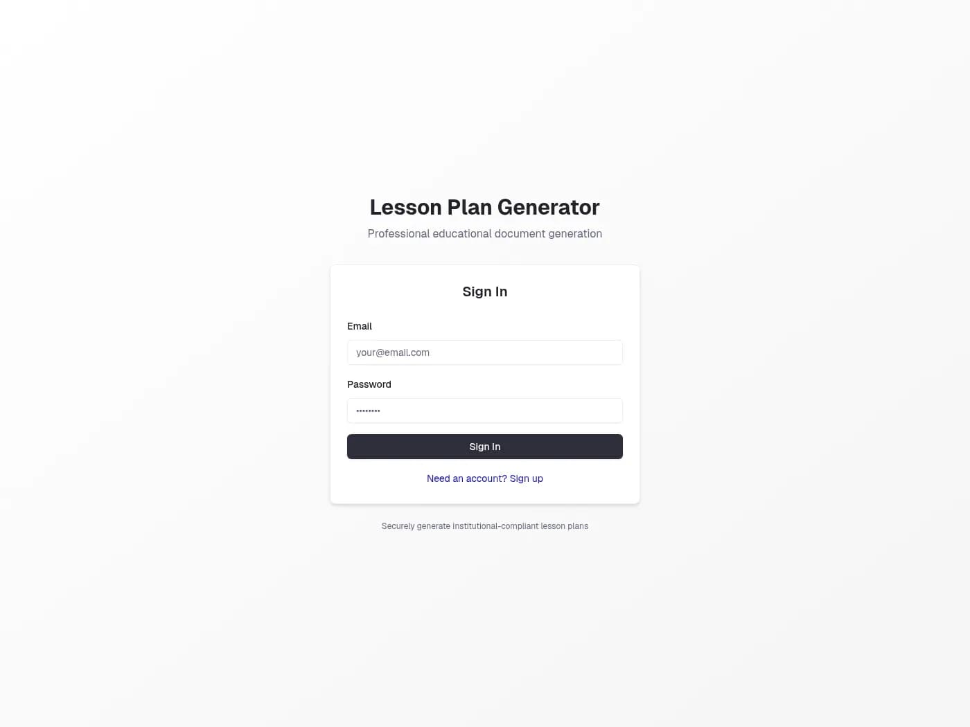 LessonPlan Generator Pro