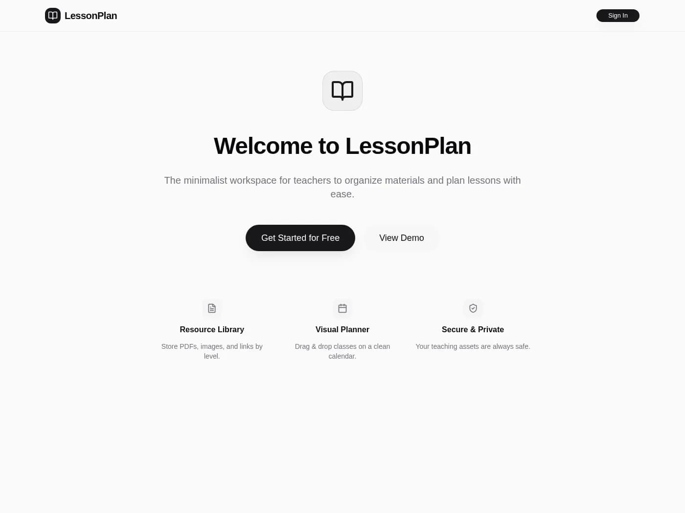 LessonPlan Organizer