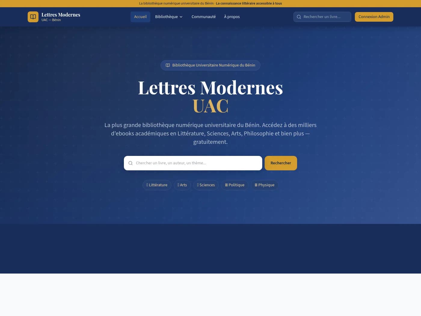 Lettres Modernes UAC Library
