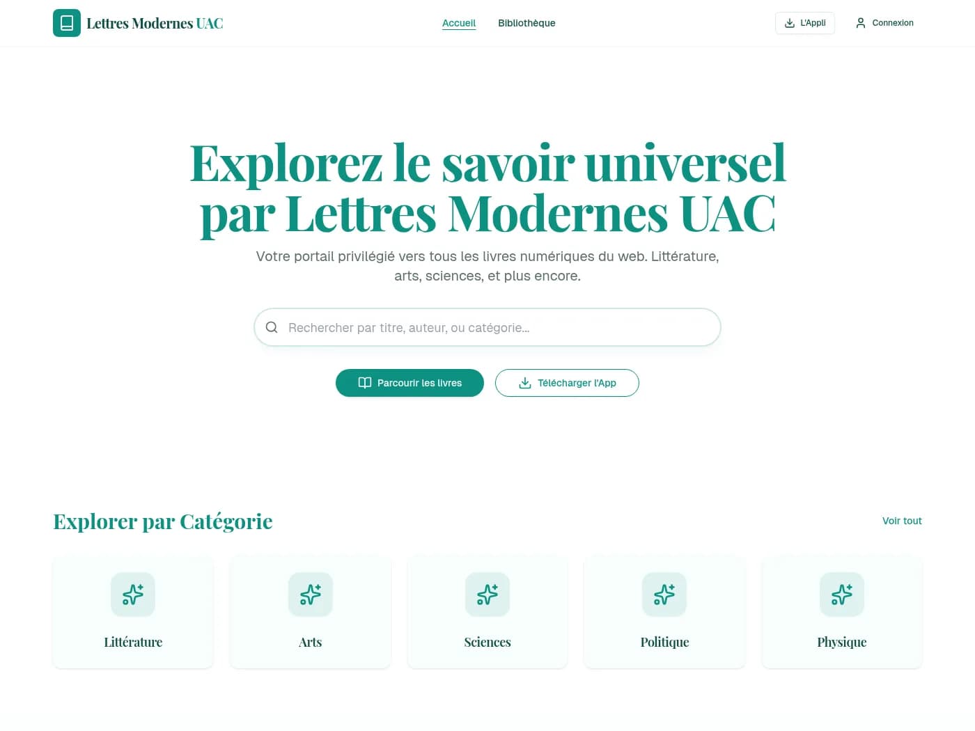 Lettres Modernes UAC Portal