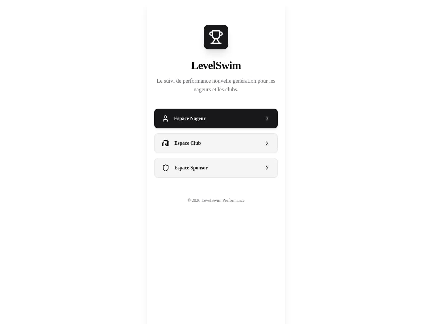 LevelSwim Performance Tracker
