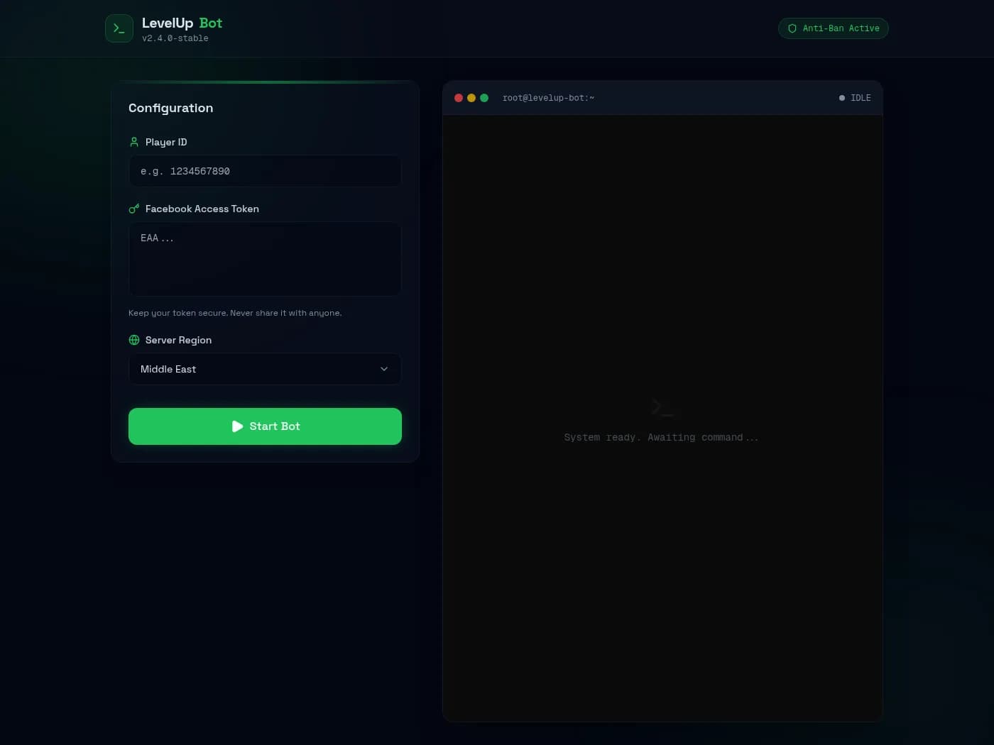 LevelUp Bot Dashboard