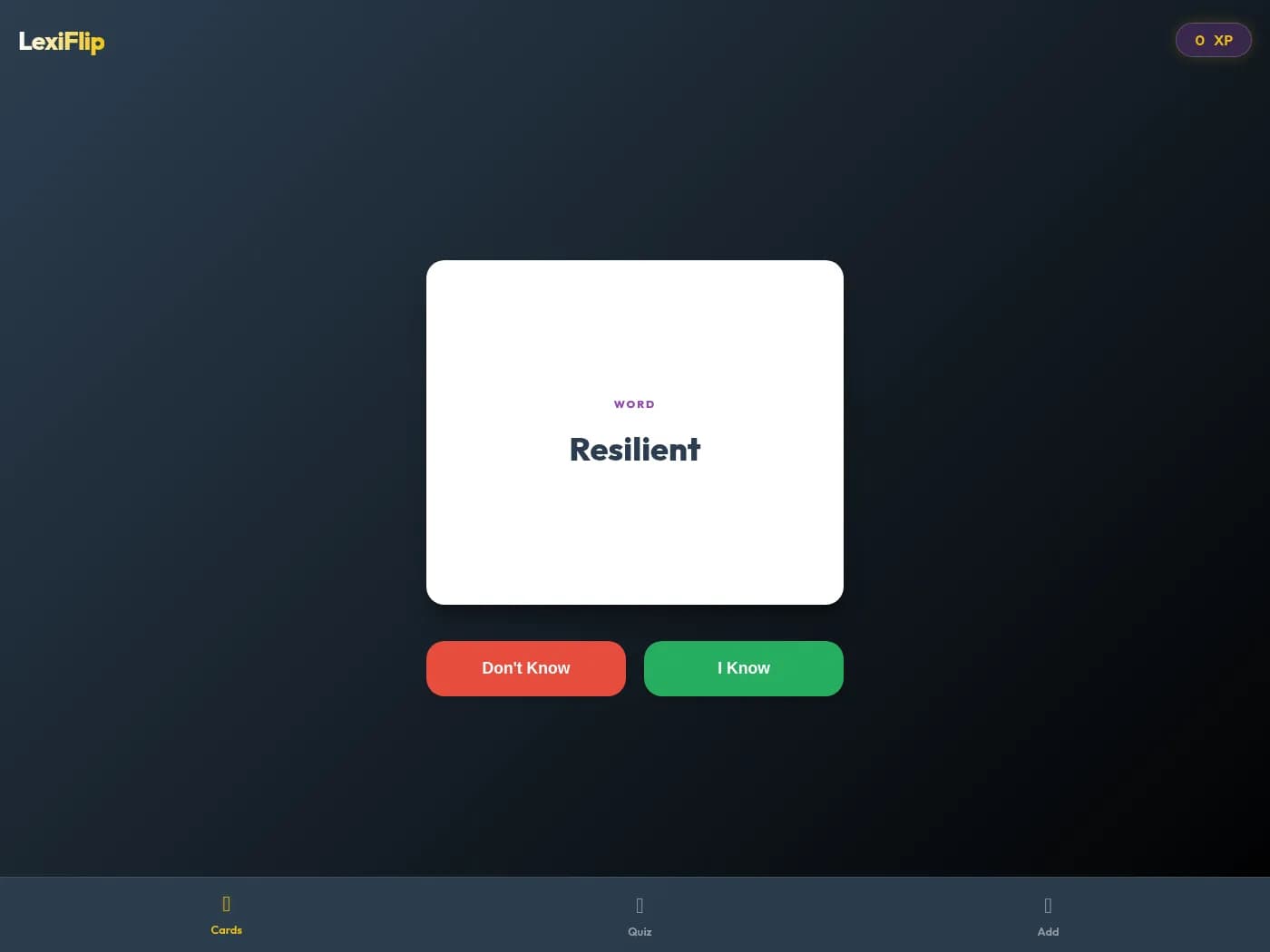 LexiFlip Web App
