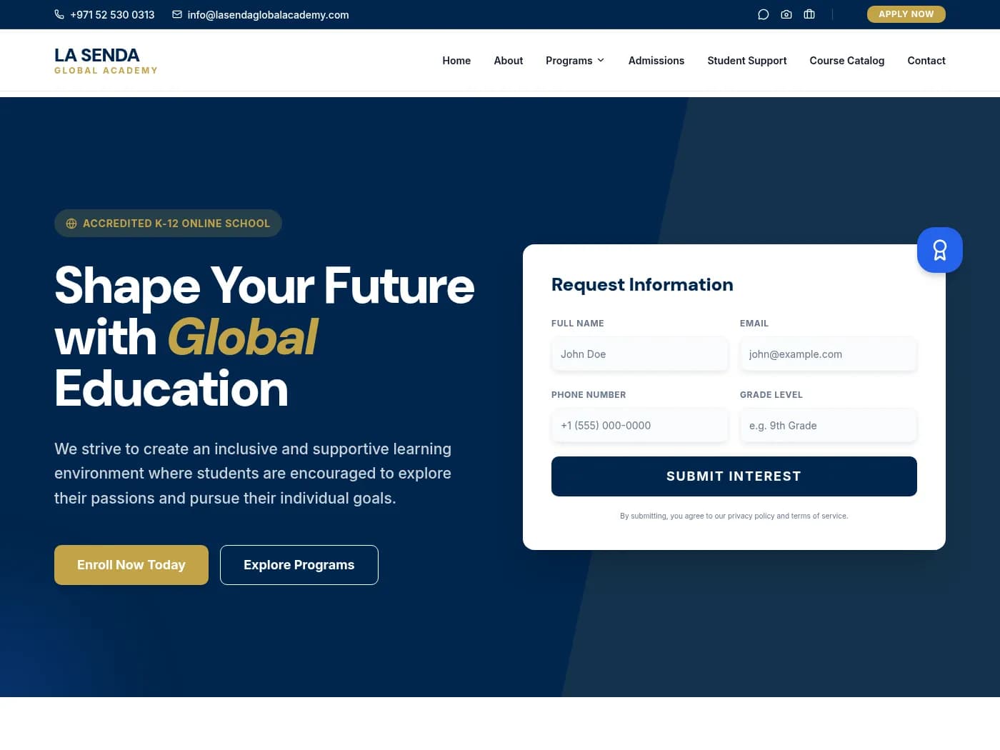 LGA Edu Enrollment Site