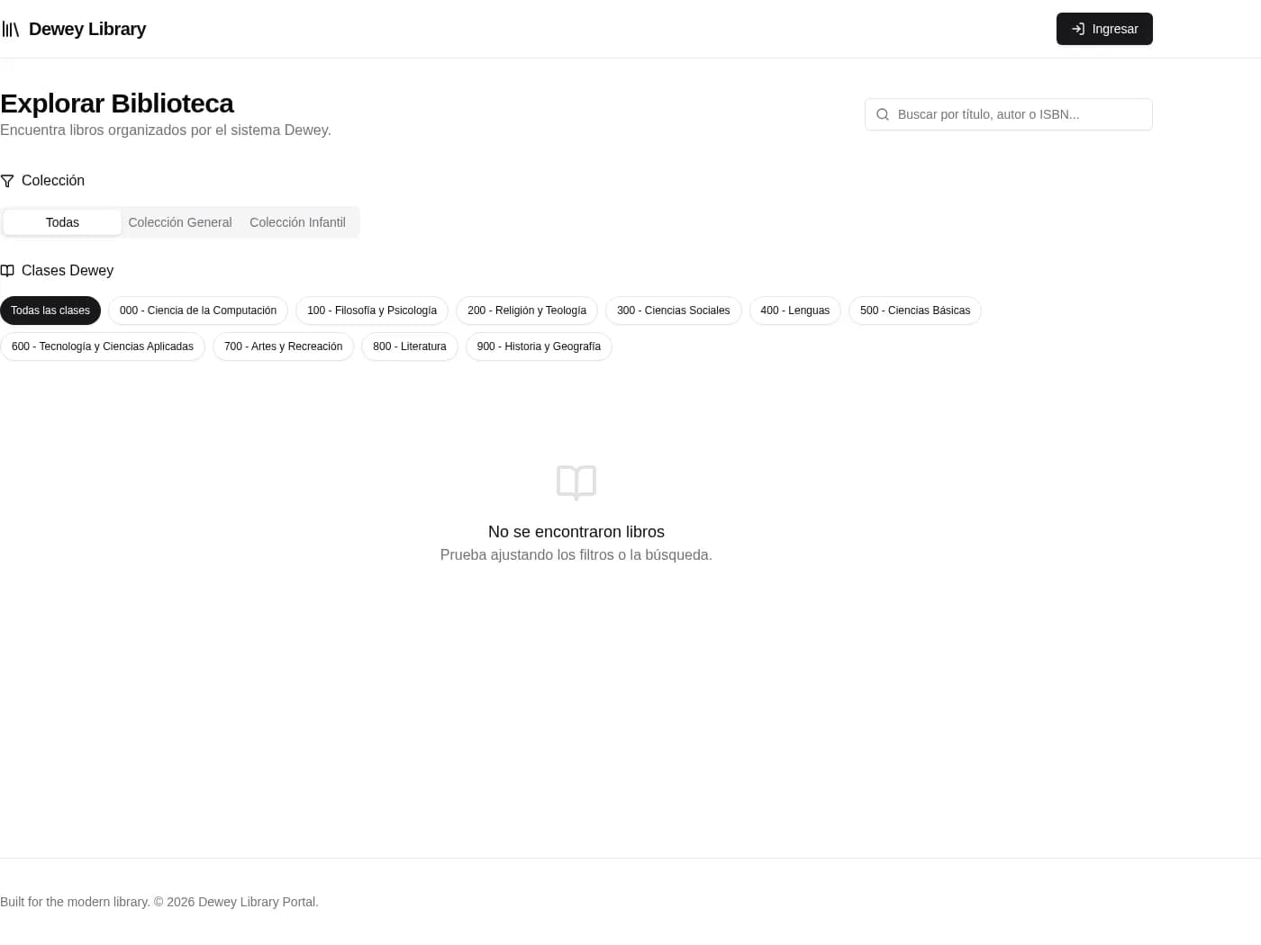 Dewey Library Portal