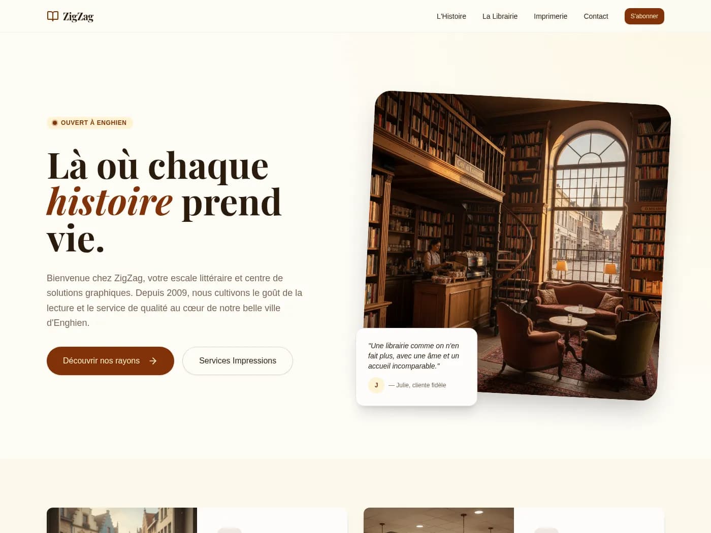 Librairie Showcase Site