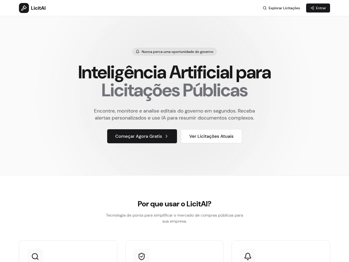 LicitAI - Licitações Fáceis