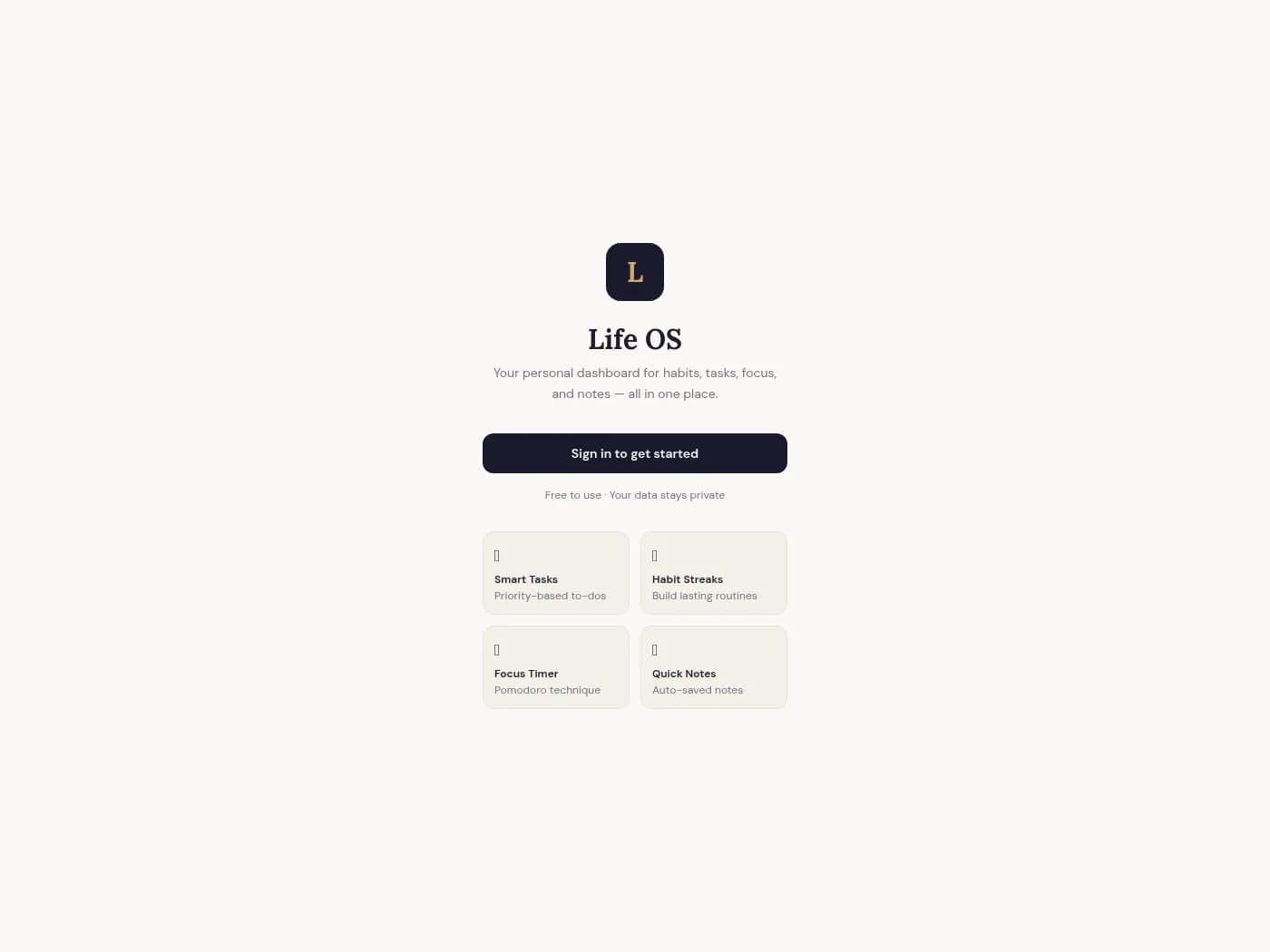 Life Dashboard OS