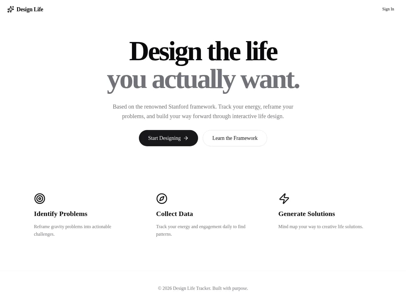 Design Your Life Tracker