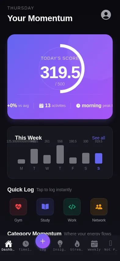 Life Momentum Tracker