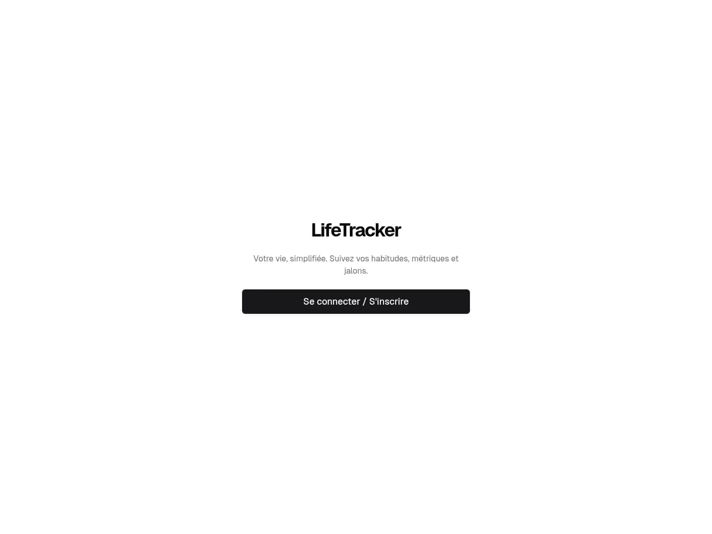 Life Tracker App