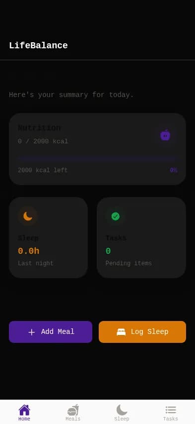 LifeBalance Tracker