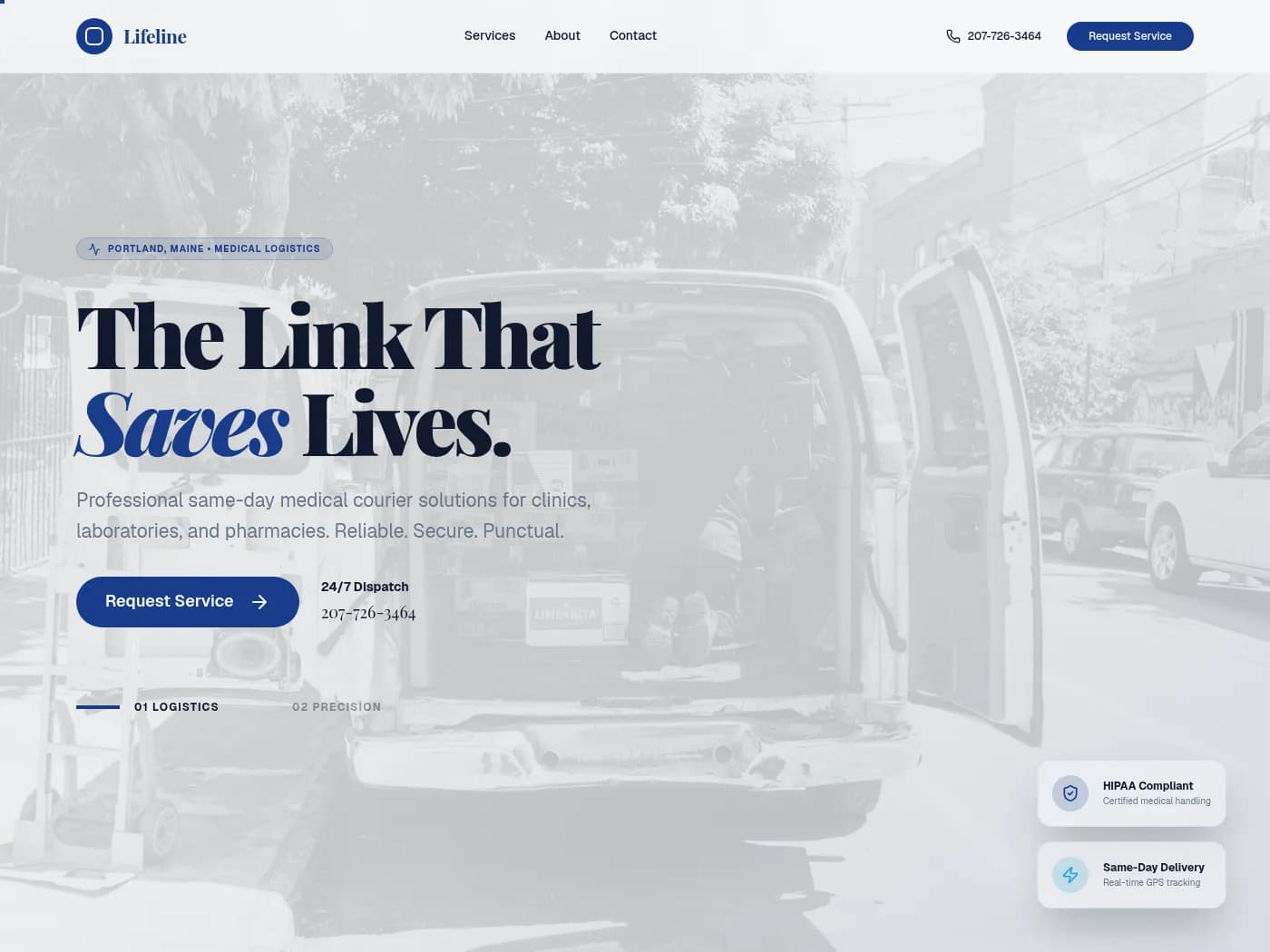 Lifeline Medical Courier Site