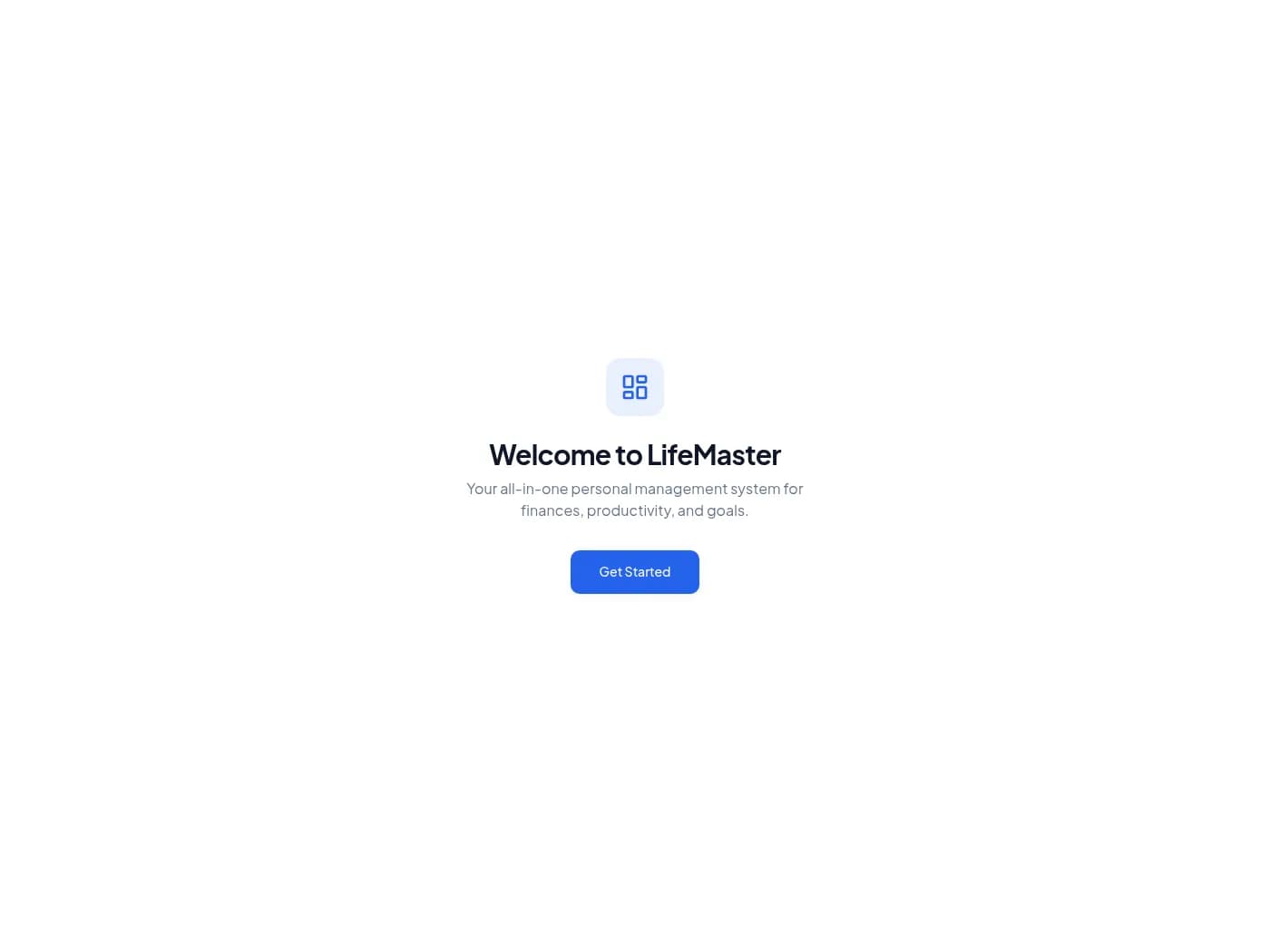 LifeMaster Dashboard