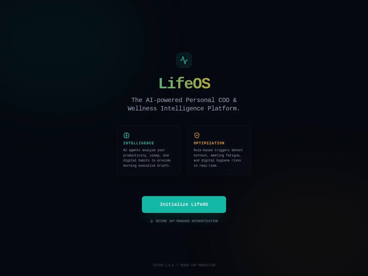 LifeOS: AI Wellness COO