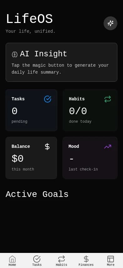 LifeOS Dashboard