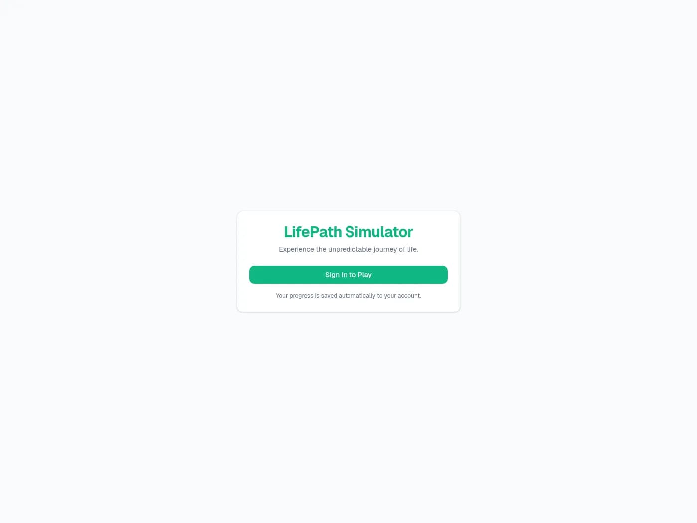 LifePath Simulator