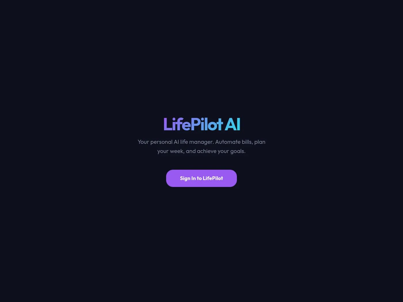 LifePilot AI Manager