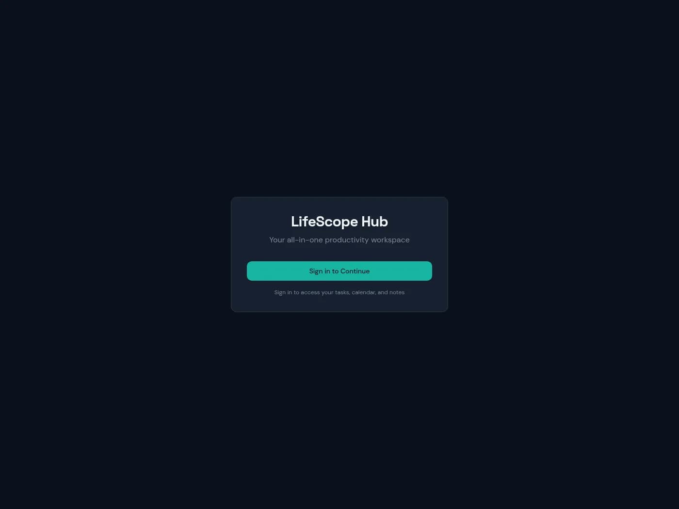 LifeScope Productivity Hub