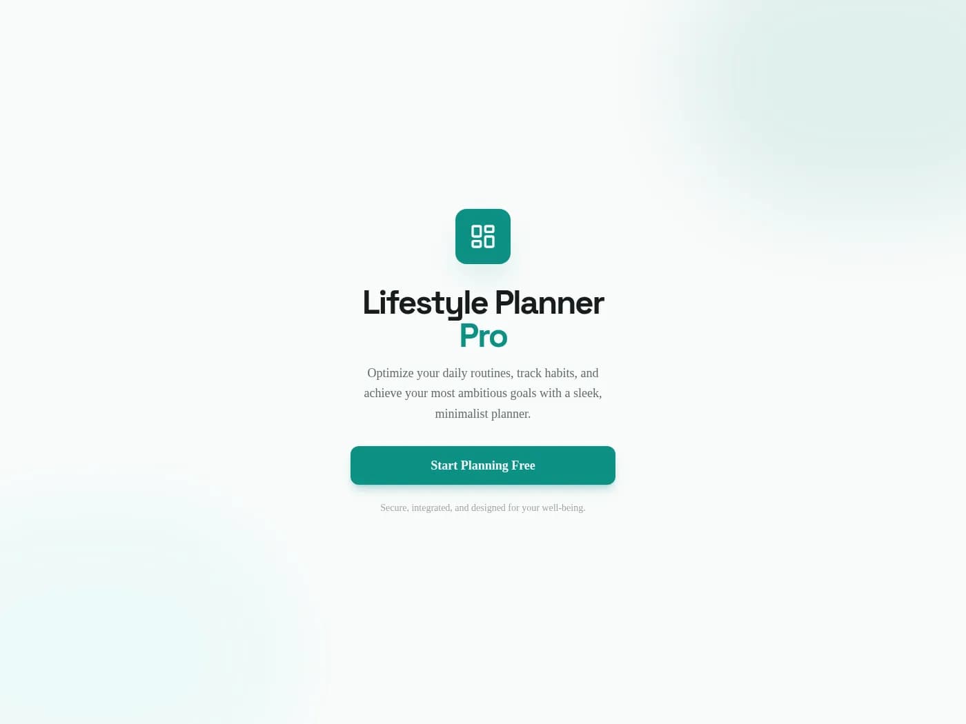 Lifestyle Planner Pro