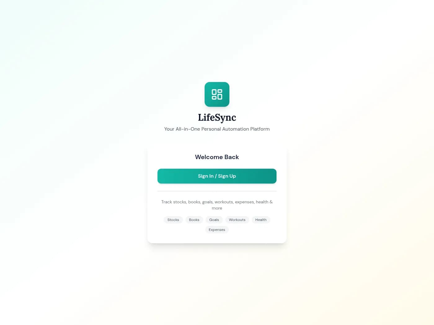 LifeSync Dashboard