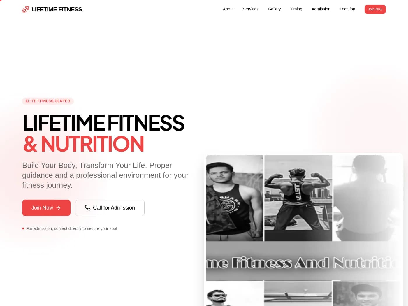 Lifetime Fitness Site