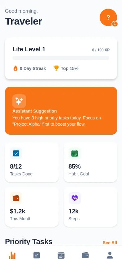 LifeUp — Life OS App
