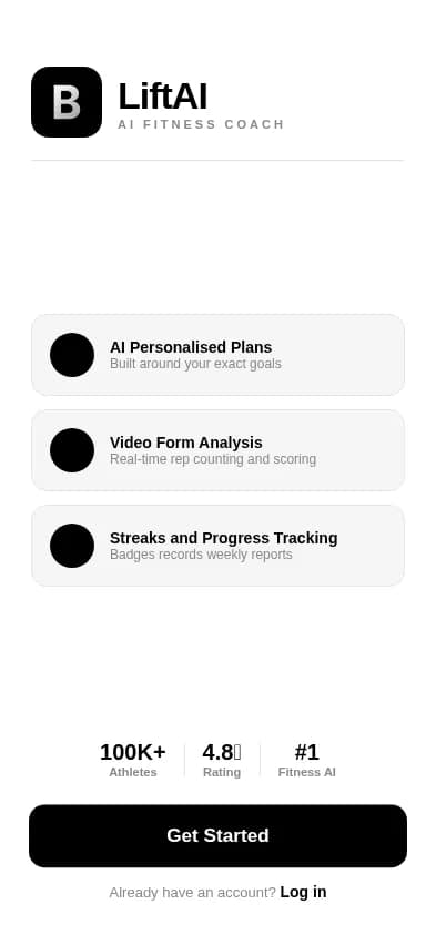 LiftAI — AI Fitness App