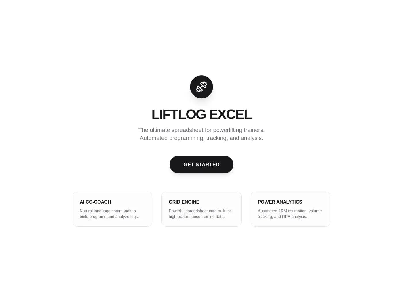 LiftLog Excel