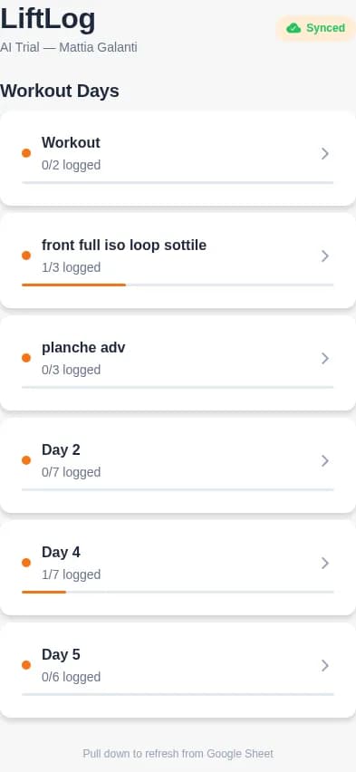 LiftLog Sync