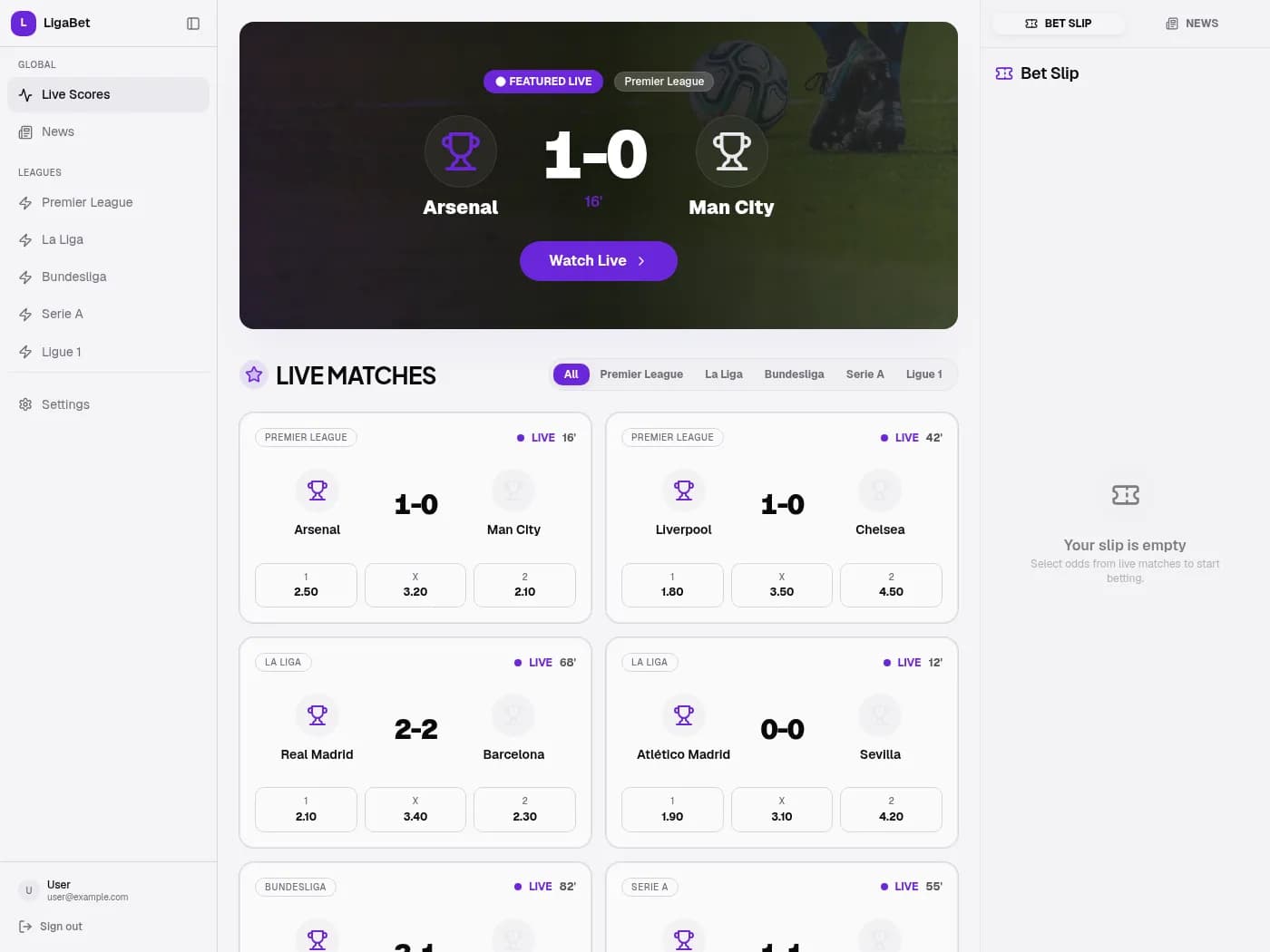 LigaBet Live Hub