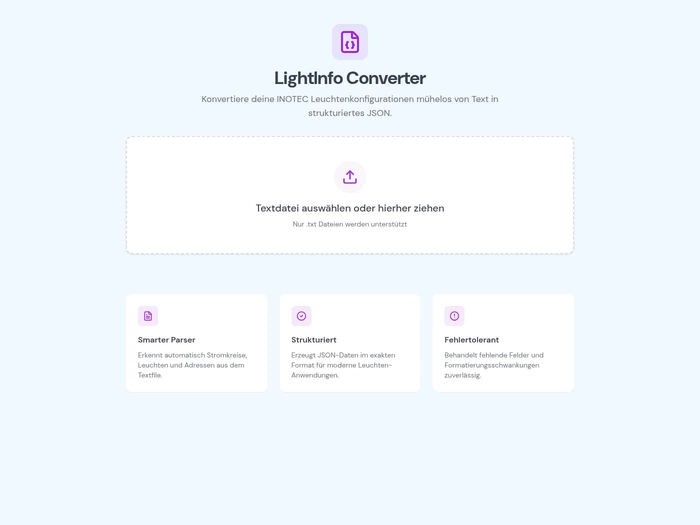 LightInfo Converter