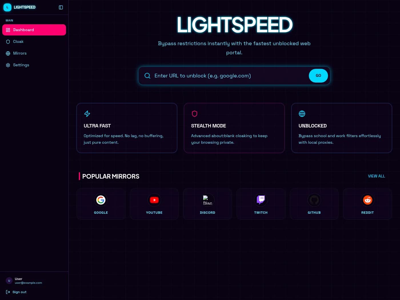 Lightspeed Proxy Portal