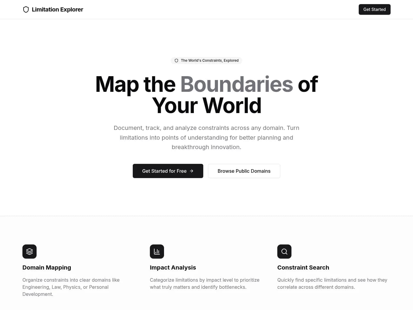Limitations Explorer