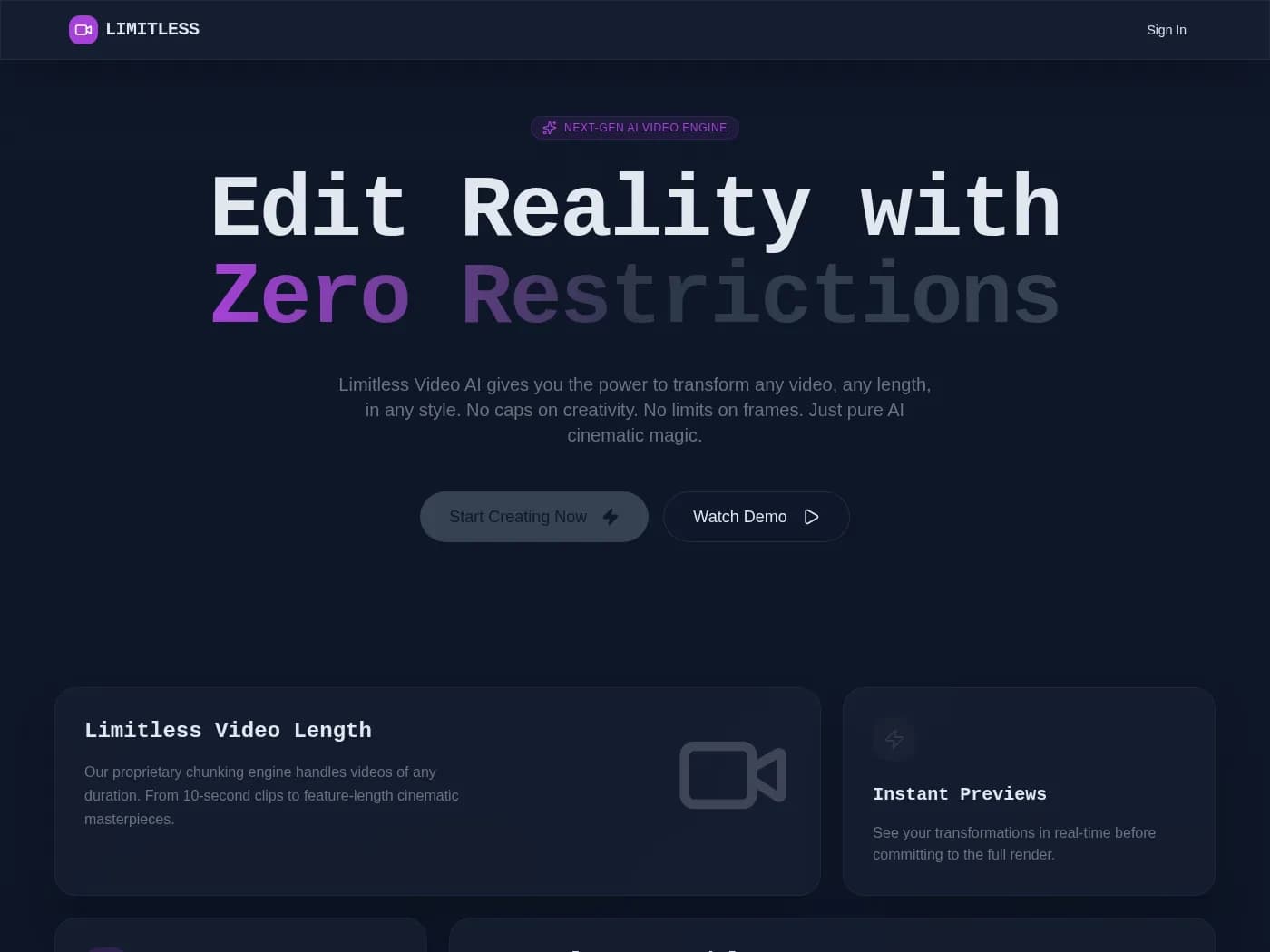 Limitless Video AI Editor
