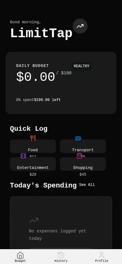LimitTap Budget App